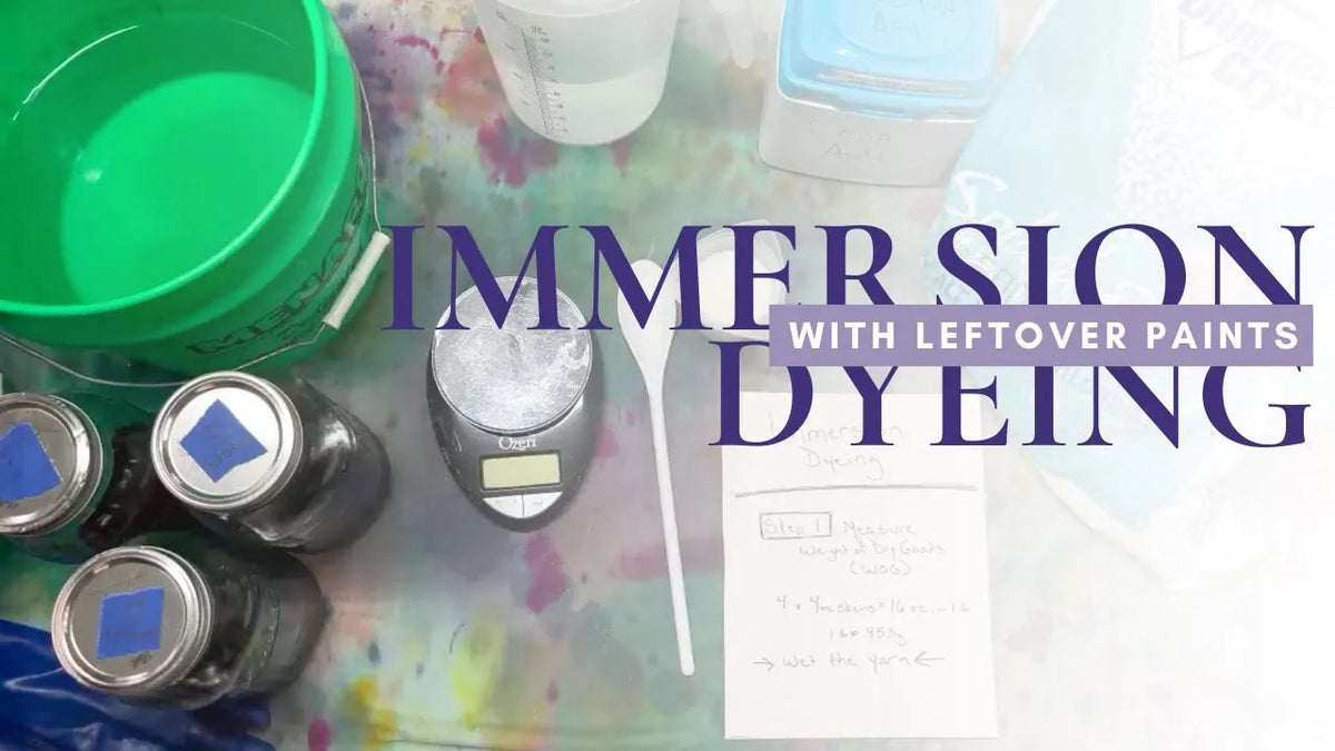 Immersion Dyeing with Leftover Paints – Shiny Dime Fibers