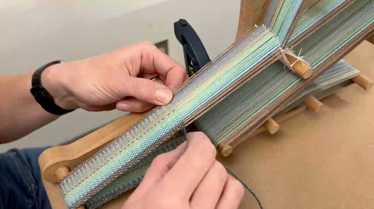 Weaving on a Mini Inkle Loom with Hand-Dyed Yarn | Live Demo – Shiny ...