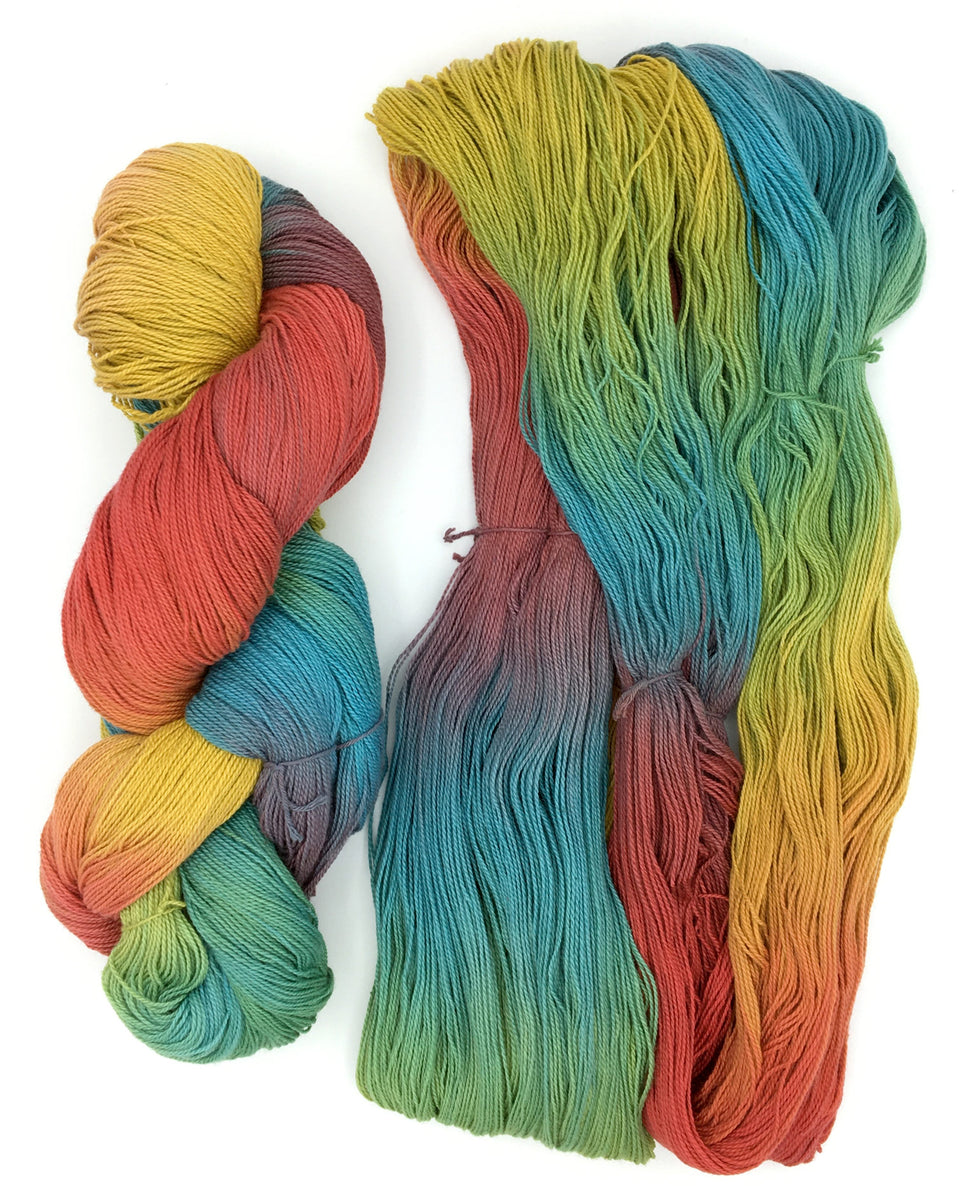 Fall Maples RAINBOW Variegated 8/2 Ringspun Cotton Yarn – Shiny Dime Fibers